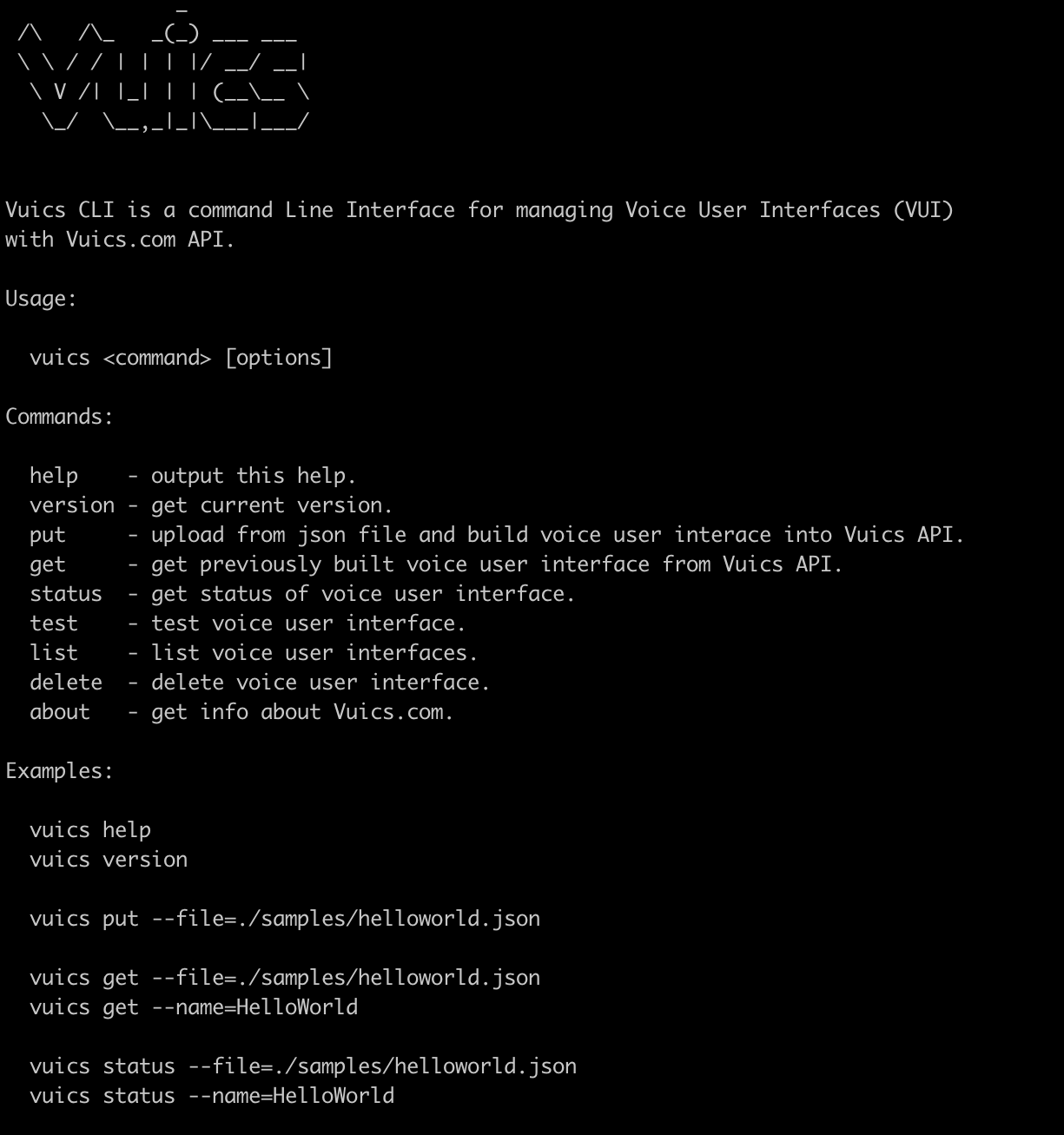 Vuics. Voice User Interfaces.
