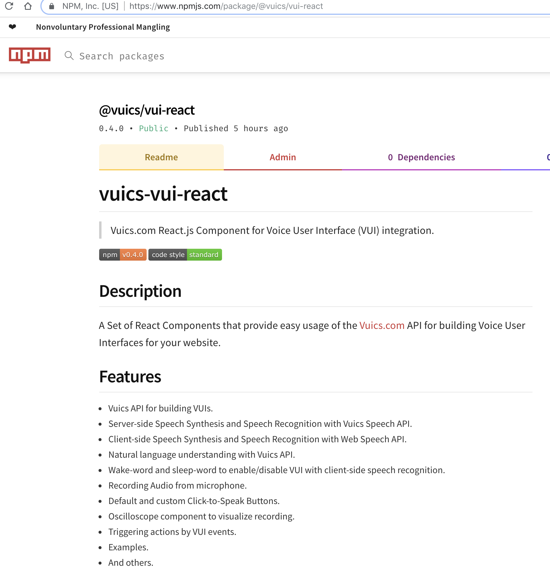 Vuics. Voice User Interfaces.